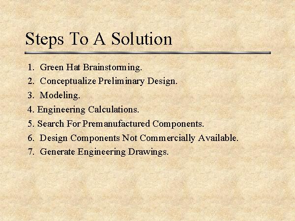 Steps To A Solution